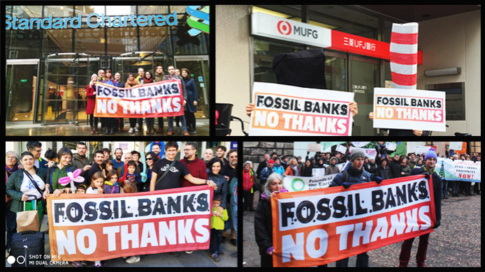 Banktrack Dozens Of People And A Dinosaur Join Fossil Banks No